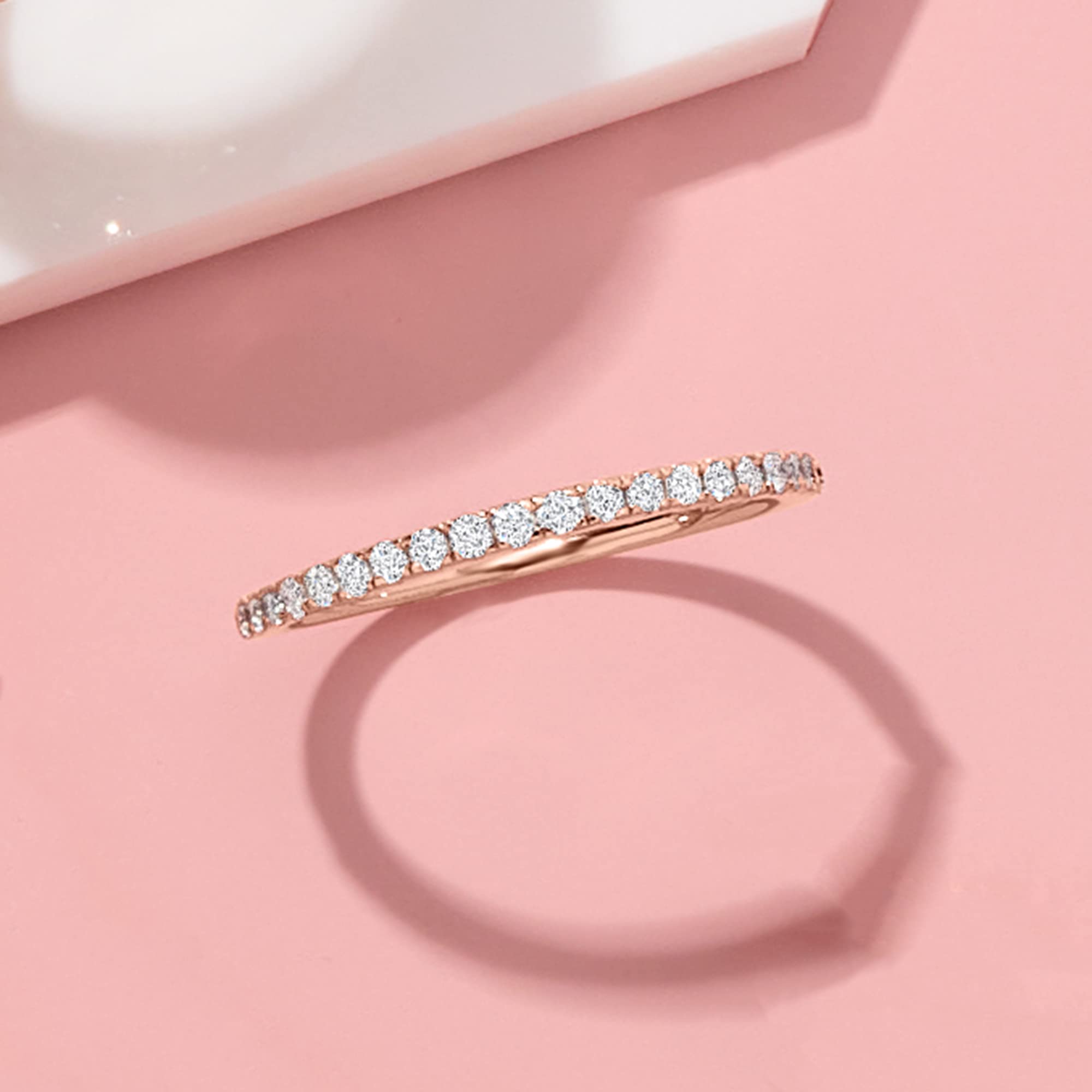 Ross-Simons 0.25 ct. t.w. Diamond Stackable Ring in 14kt Rose Gold. Size 5