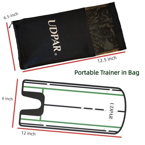 UDPARSCO Golf Putting Alignment Mirror, Portable Golf Training Aid, Putting Golf Training Equipment, Putting Trainer, Size 12 x 6 Inches