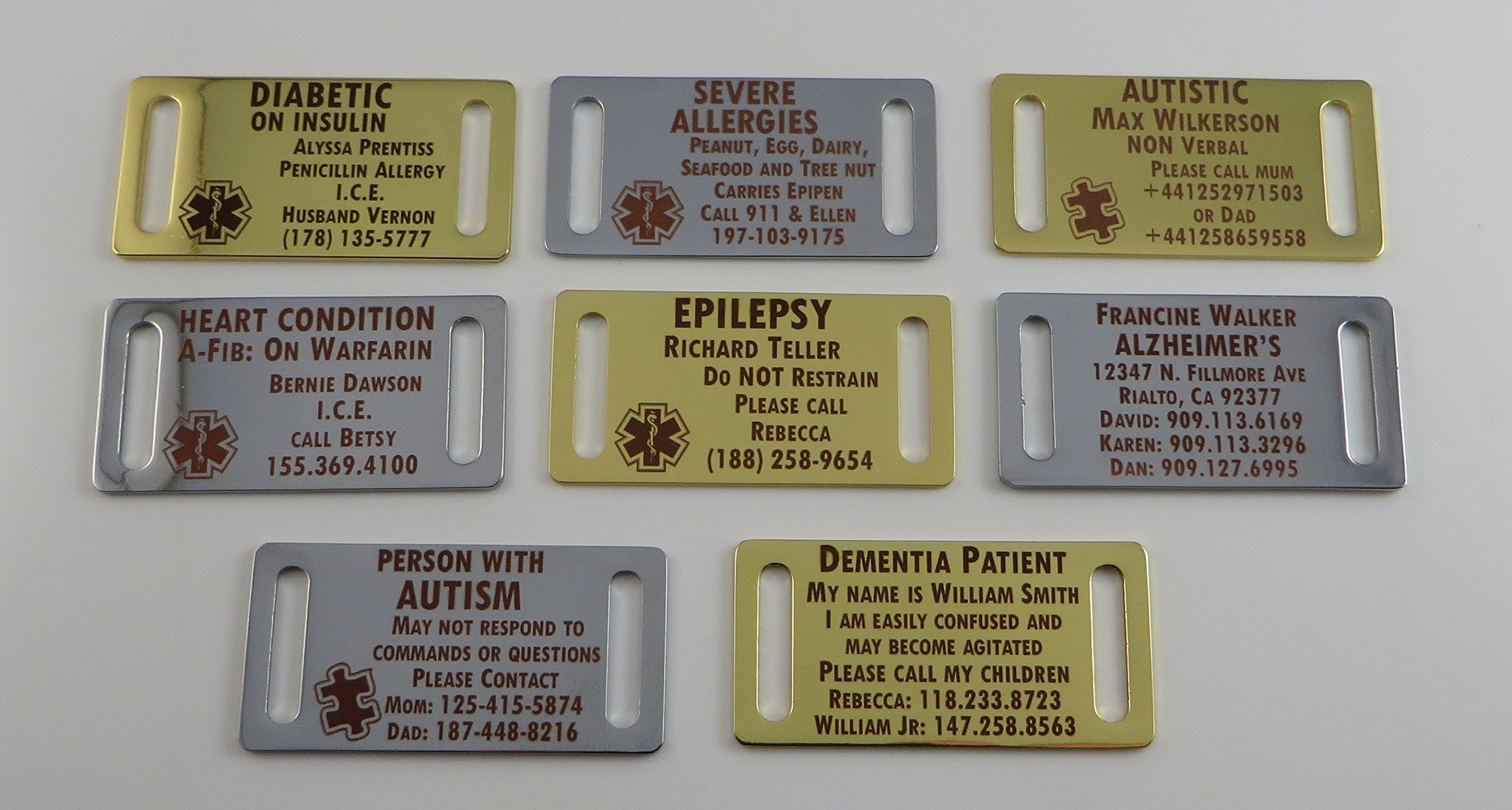 Premium Alzheimers Dementia/Identification Bracelet - Free Dark Laser Engraving Custom Personalization