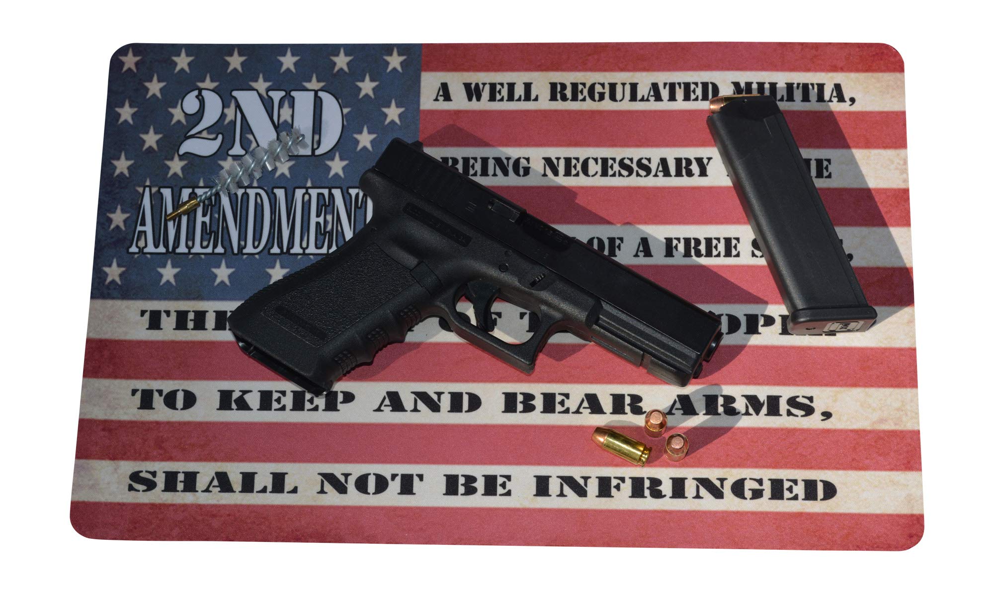 Rogue River Tactical 2nd Amendment USA American Flag Gun Cleaning Mat Bench Pad Gift for Gun Owner Patriotic