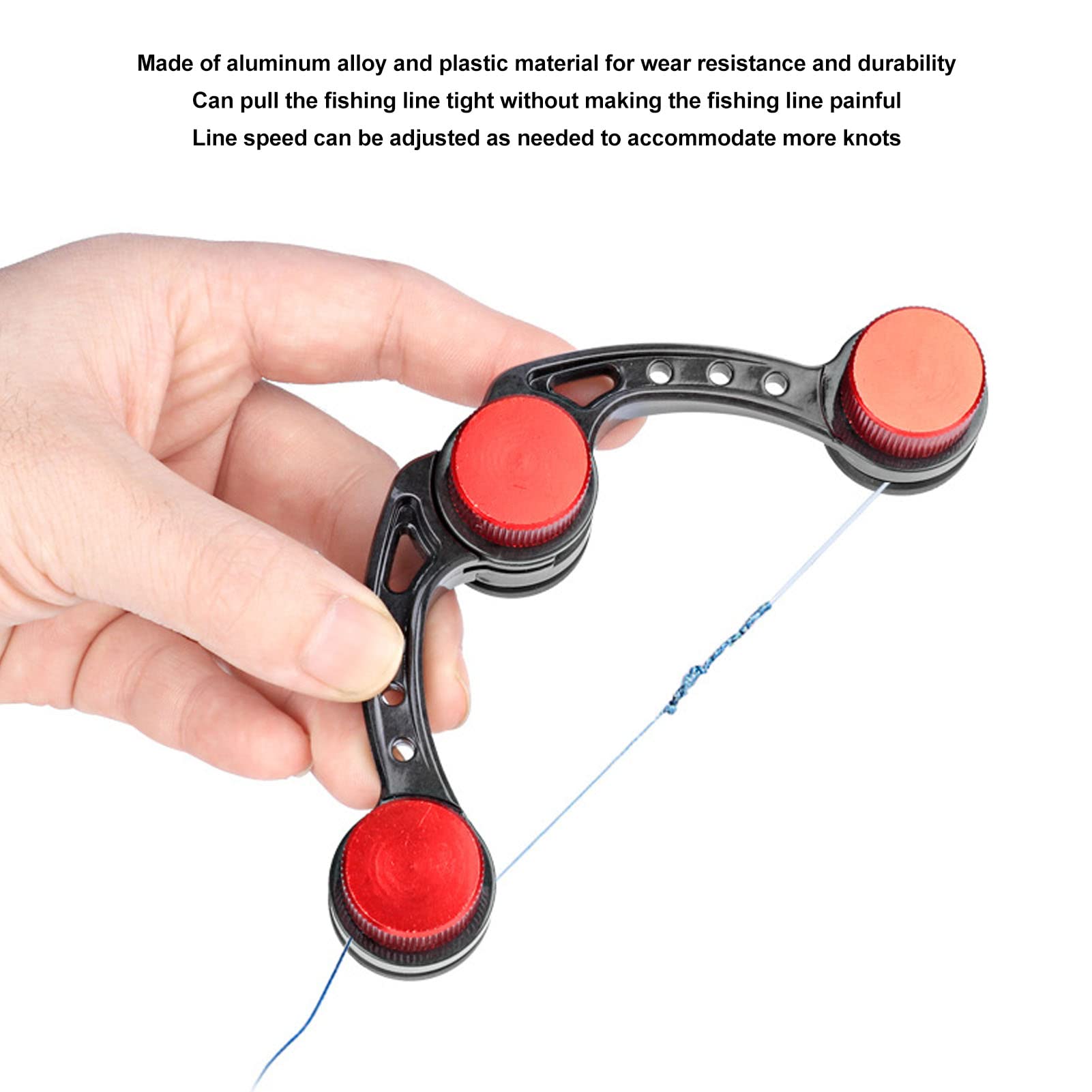 VBESTLIFE Fishing Bobbin Knotter Assist Knot Tool,GT FG PR Line Knotting Machine,Fishing Accessories(Red)