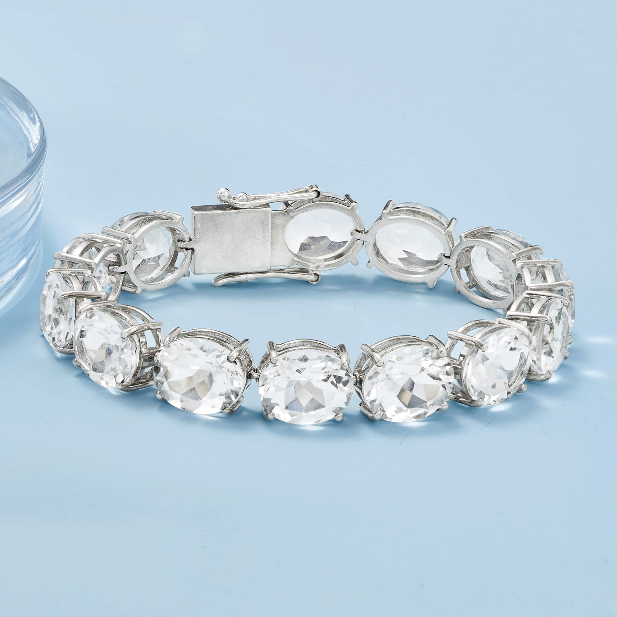 Ross-Simons 55.00 ct. t.w. Rock Crystal Bracelet in Sterling Silver. 7 inches