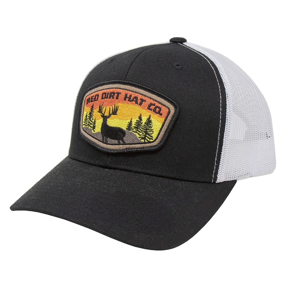 Red Dirt Hat Company Buffalo Skull Adjustable Hat (Heather Grey/Black)