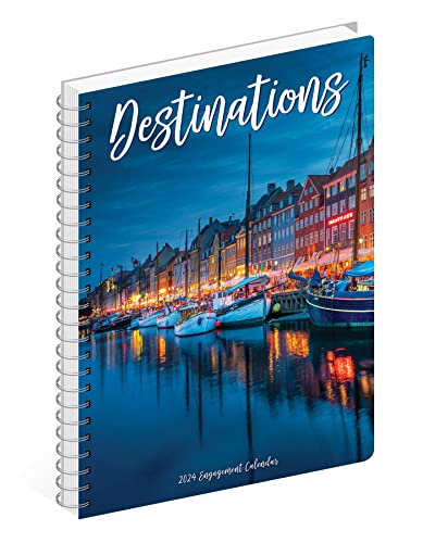Willow Creek Press Destinations Softcover Weekly Planner 2024 Spiral-Bound Engagement Calendar (6.5" x 8.5")