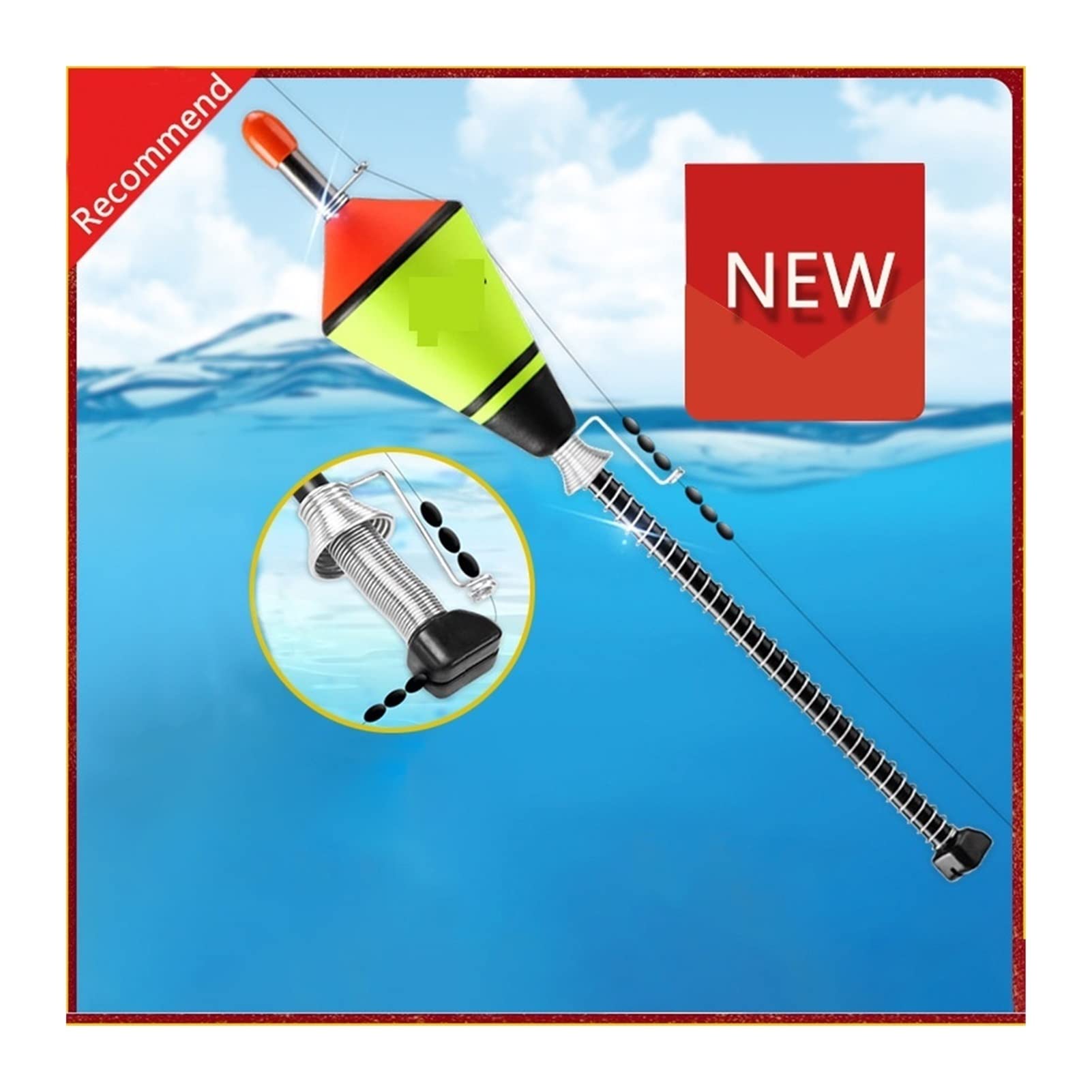 wangsiwei Fishing Float Luminous Stick Fast Fishing Artifact Float Device Tools Automatic Fishing Float Accessories (Color : A)