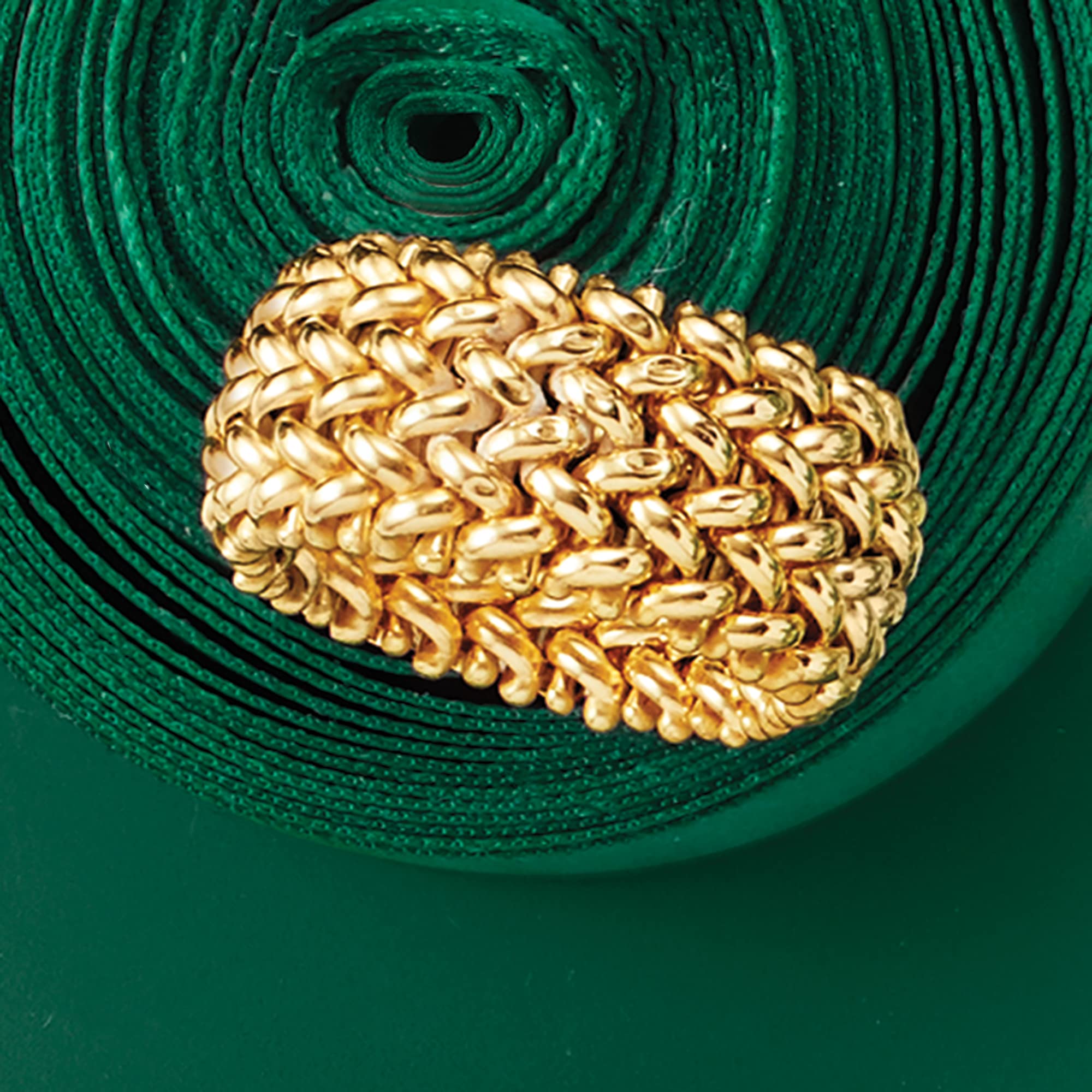 Ross-Simons Italian 14kt Yellow Gold Riso-Link Ring. Size 9