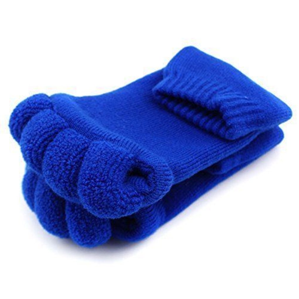 RockWearZ Alignment Socks Foot & Toes Massage Toe Separator Spacer Relaxing Stretch Tendon Pain Relief Yoga Sports Gym Five Toe Separator Socks (Royal Blue - 1 Pair, Medium)