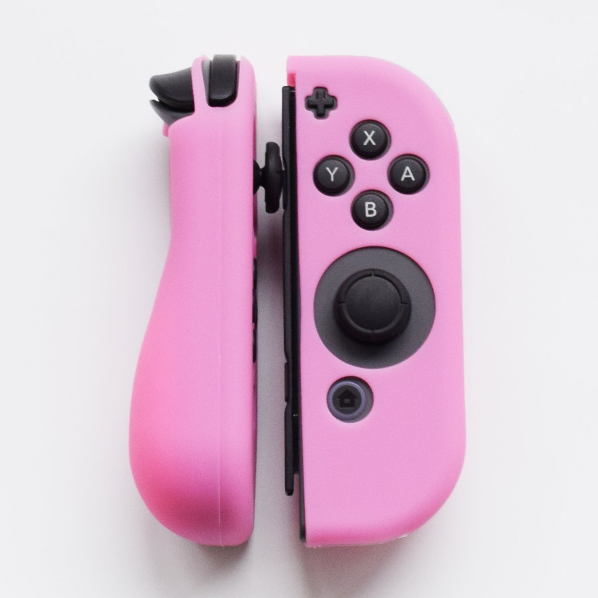 Pandaren Cover Skin Compatible for Nintendo Switch Consoles and Joycon 3in1 Silicone Case with Larger Hand Grip Protector(Pink)(Not for Switch OLED 2021 Model)