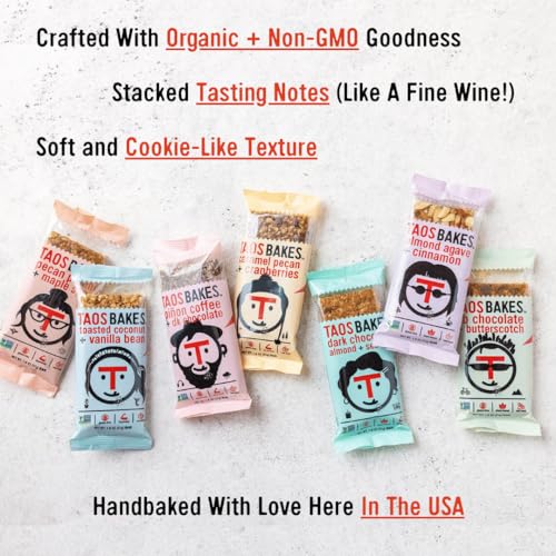 Taos Bakes Snack Bars - Crowd + Pleaser All-In-One Variety Pack - Gluten Free, Non-GMO, Healthy Granola Bars - Nutritious & Delicious Baked Bars - (12 Pack, 1.8oz Bars)