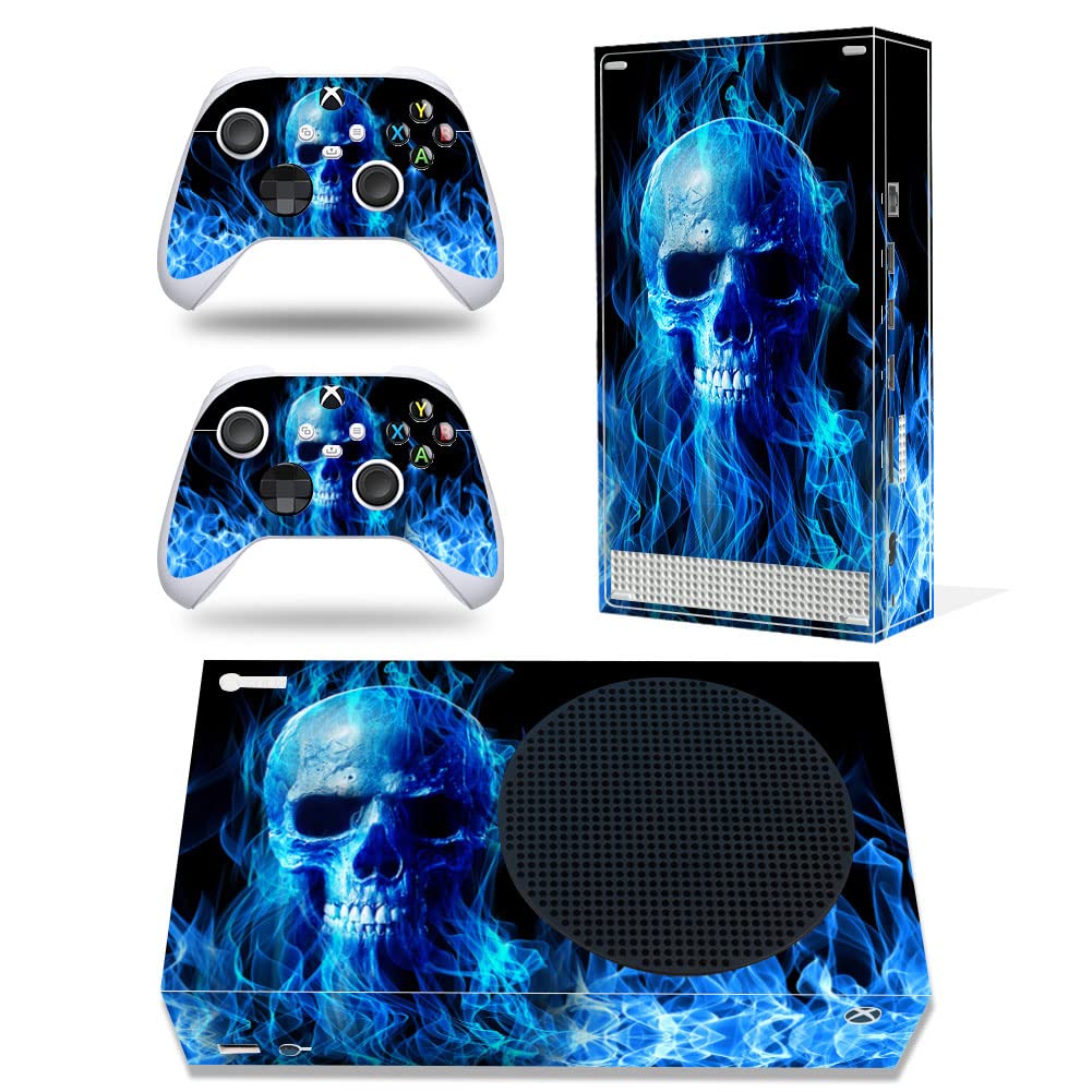 UANDM Xbox Series S Skin for Console and Controllers, Xbox Series S Sticker Vinyl Protective Skin, Decal Cover Skins for Xbox Series S Console & Controllers - Blue Flame Grimace