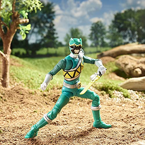Power Rangers Lightning Collection Dino Charge Green Ranger 6-Inch Premium Collectible Action Figure Toy with Accessories, Ages 4 and Up