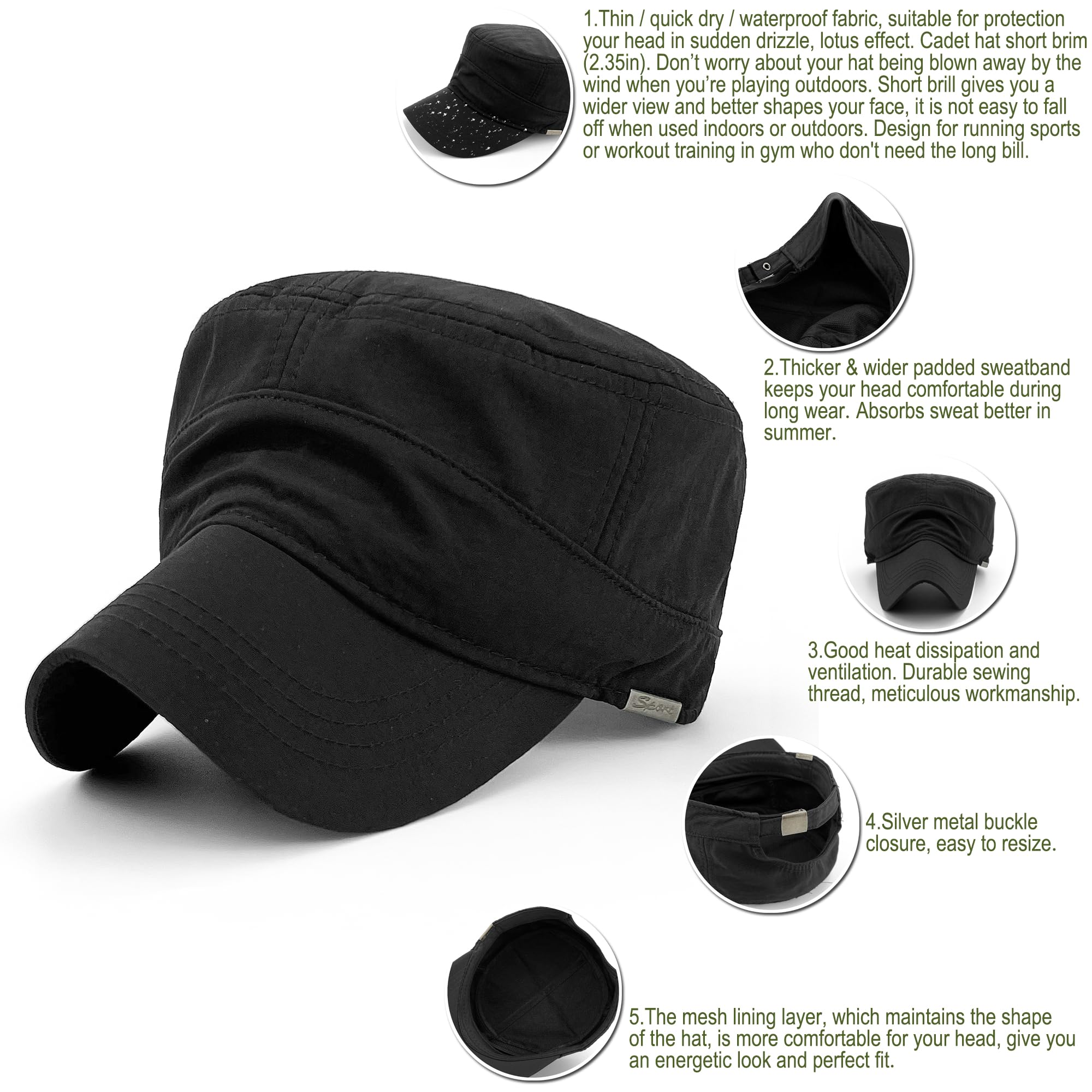 Rayna Fashion Quick Dry Caps for Women Waterproof Hats for Men Running XL Beige