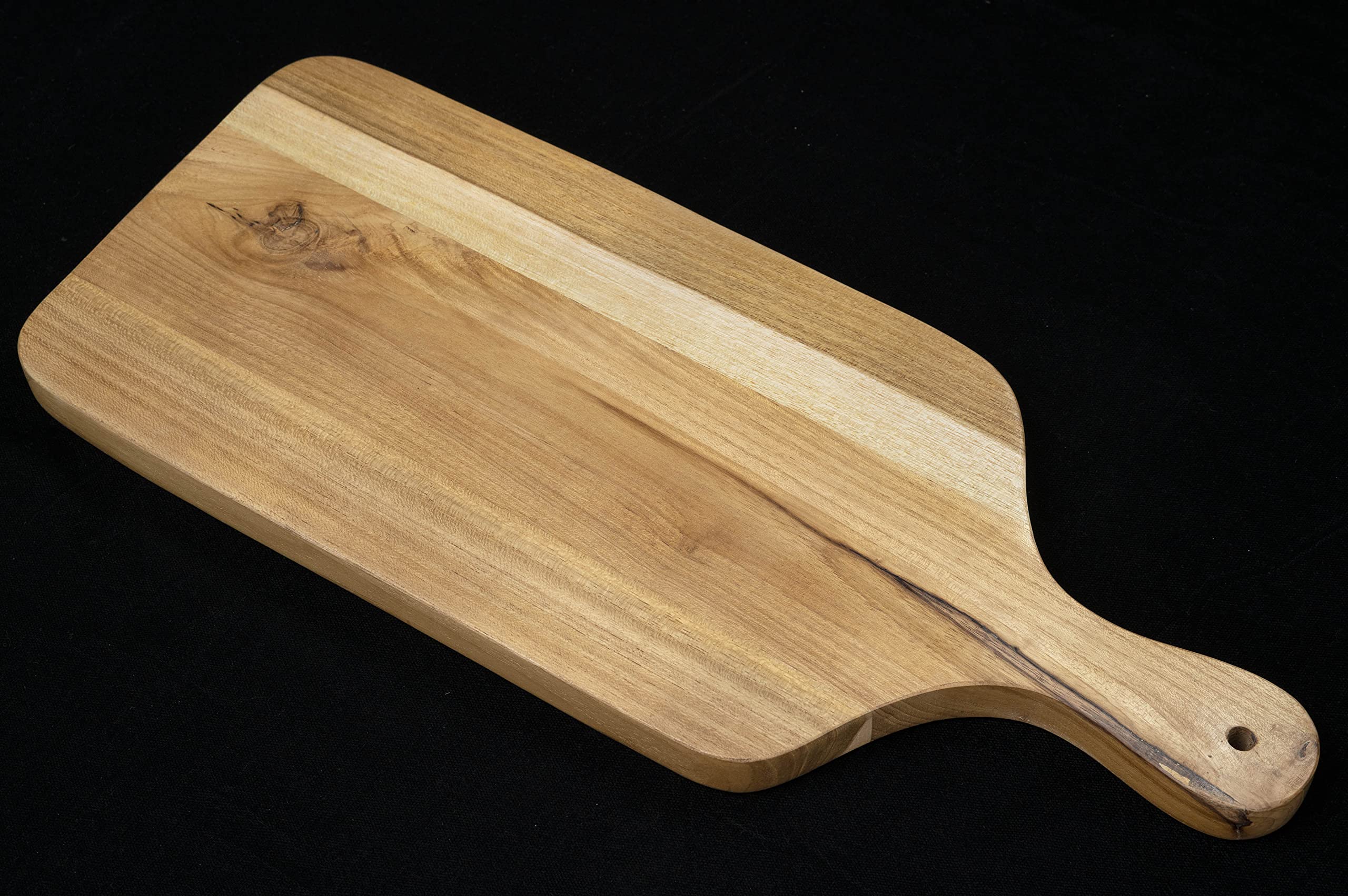 Wood Cutting Board with Handle - Wooden Cheese Board, Mothers Day Gifts, Kitchen Chopping Boards for Bread Meat Fruit Cheese Cutting boards Serving Board Butcher Block Charcuterie Platter, 17" x 7"