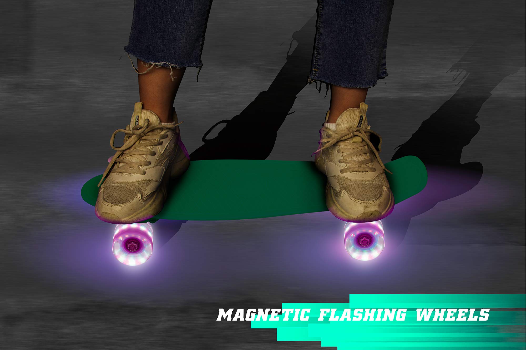 Skateboards Complete 22" Mini Cruiser Skateboard for Kids Boys Youths Beginners (7)