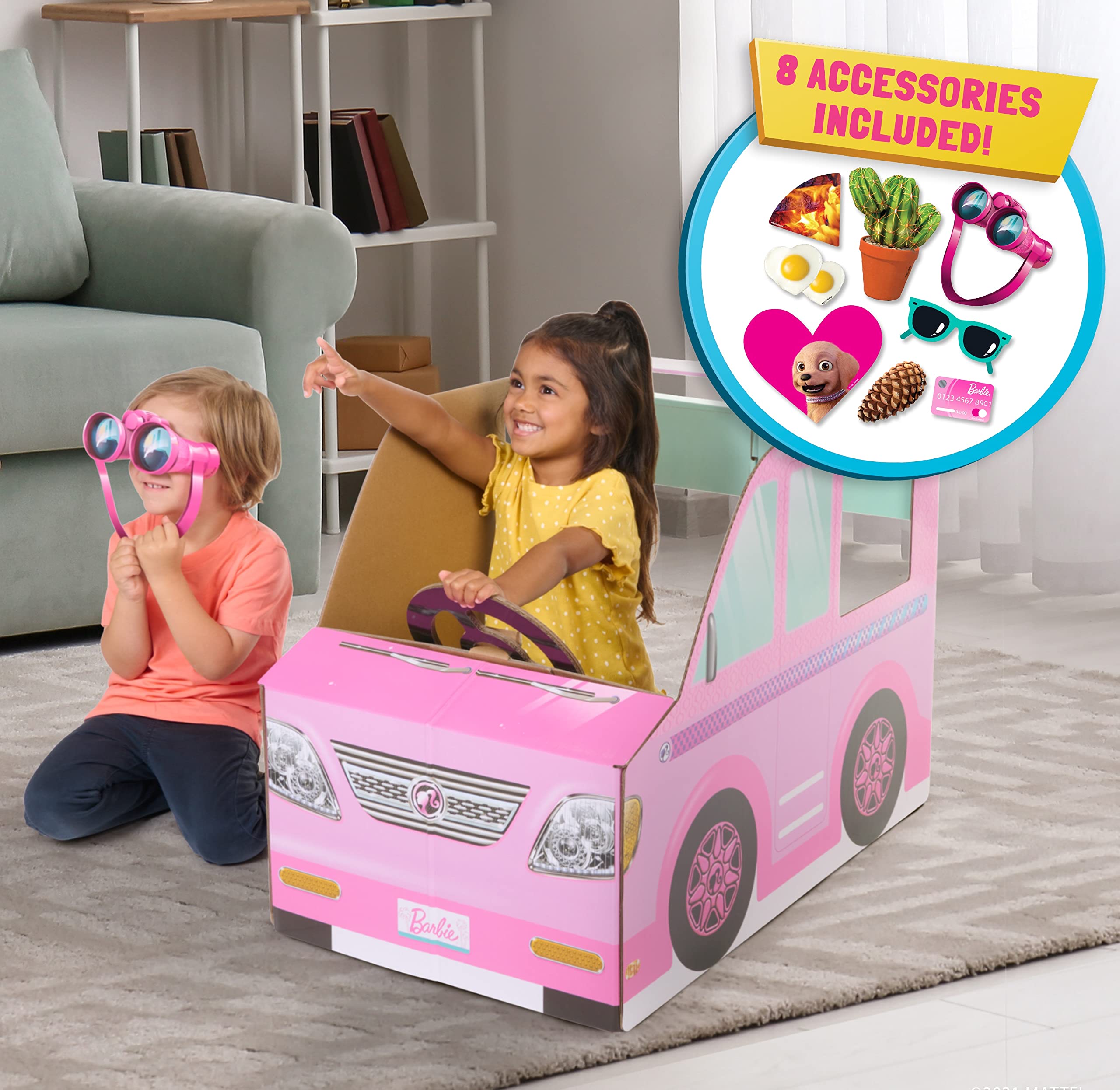 Pop2Play Barbie Toddler Camper – Indoor Pretend Play Car for Kids