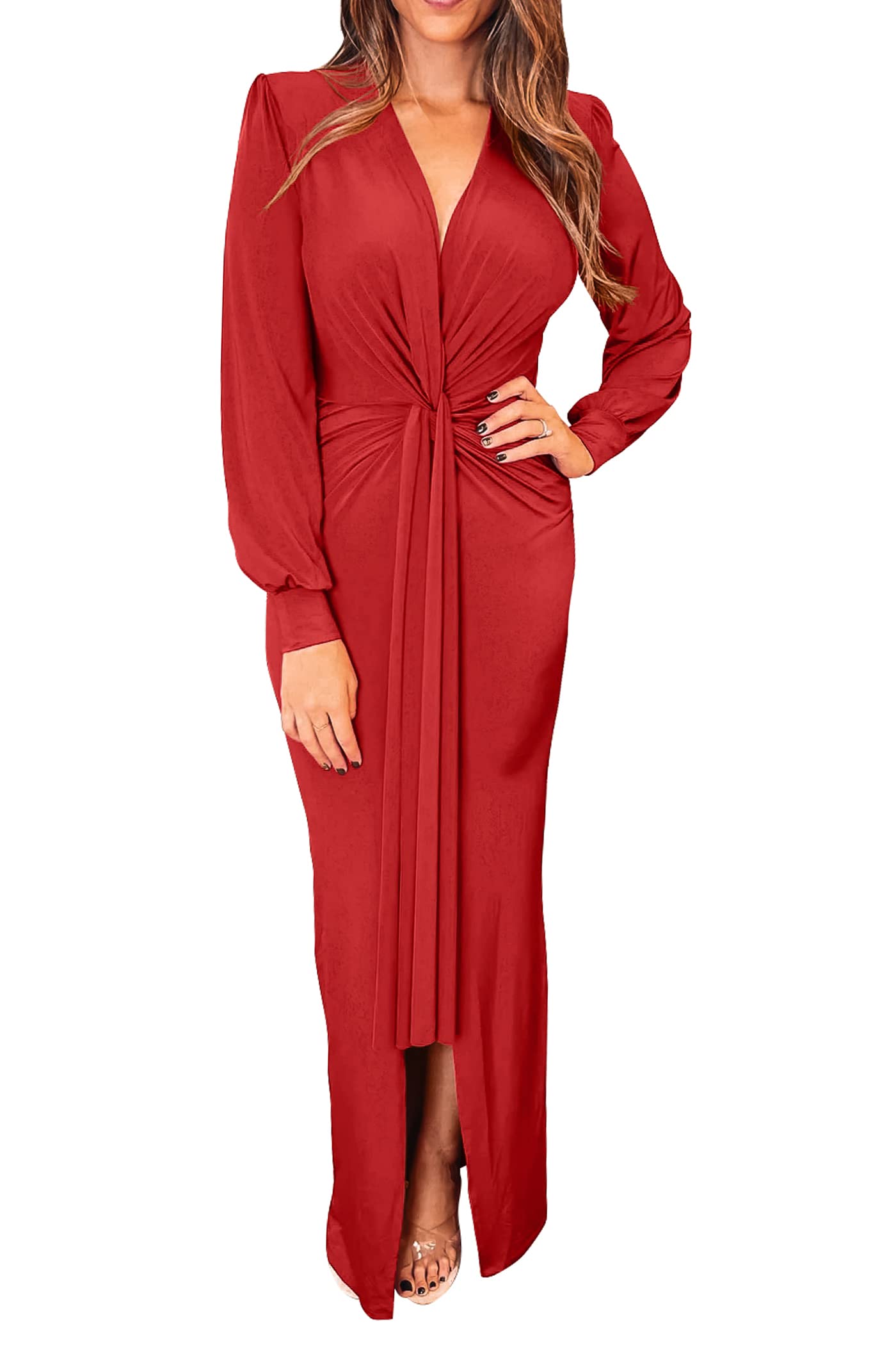 PRETTYGARDEN Women's Classic, Red, Small