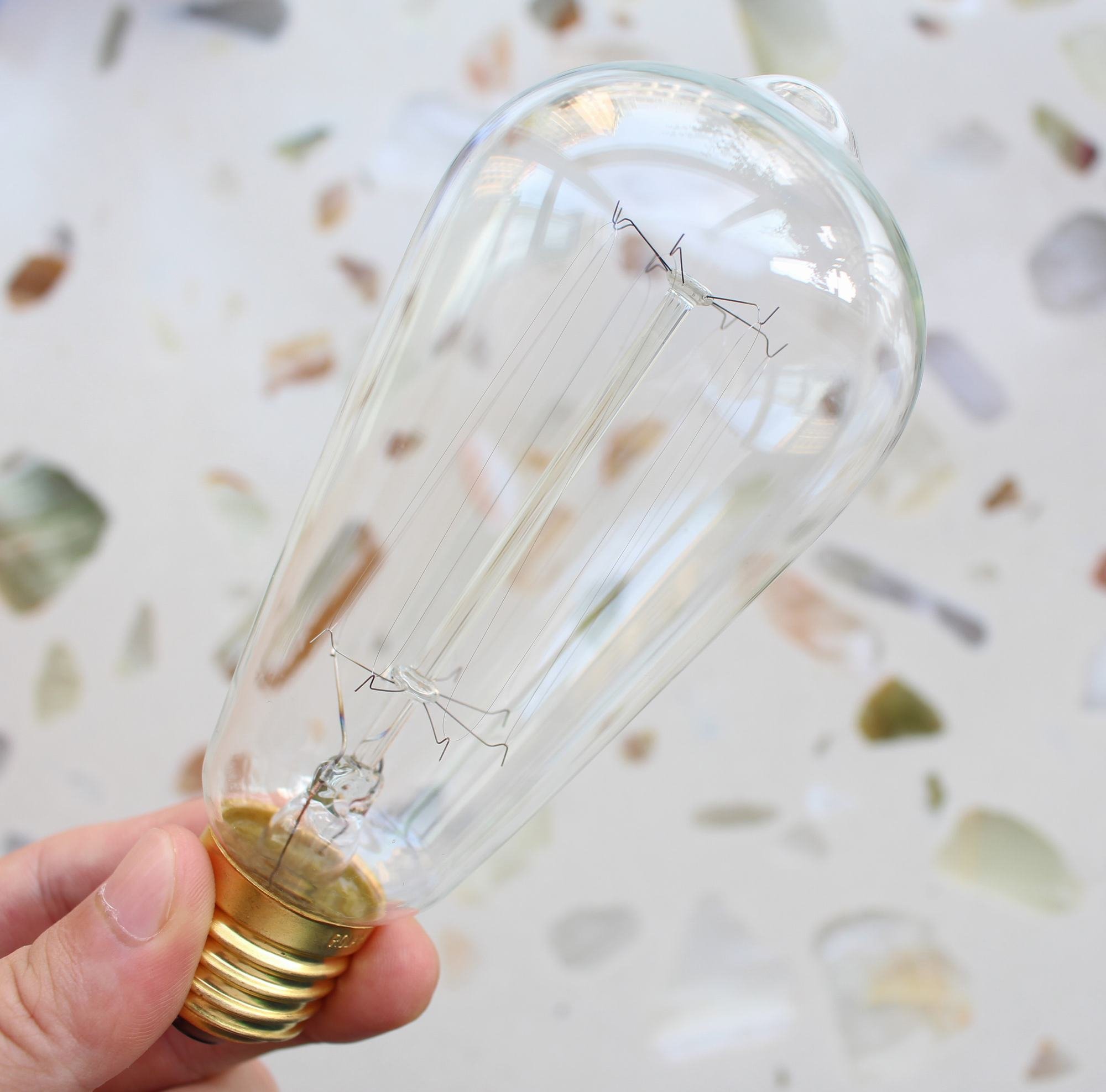 Rolay 6 Pack, 25 Watt Vintage Edison Light Bulb with Squirrel Cage Filament, 110~130 Volts, E26 Base