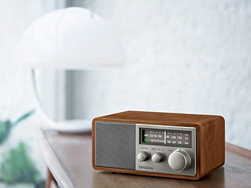 Sangean SG-116 Retro Wooden Cabinet Radio,Walnut-Silver