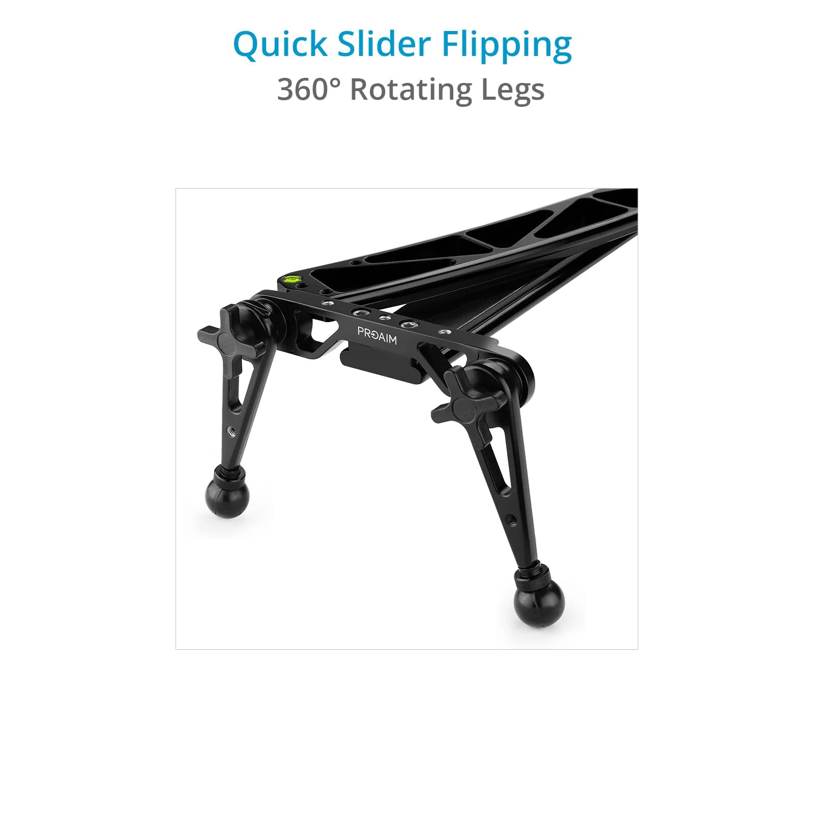 PROAIM Curve-N-Straight DSLR Video Camera & Camcorder Slider Dolly Smooth Track | Professional Camera Slider (2ft)