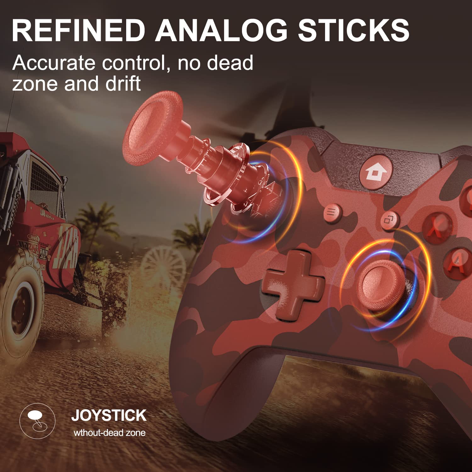 usergaing for Xbox One Controller, Wireless Controller for Xbox One,Xbox Series X&S,Xbox One X&S,Window PC,Xbox Elite with 3.5mm Headphone Jack-Camo Red