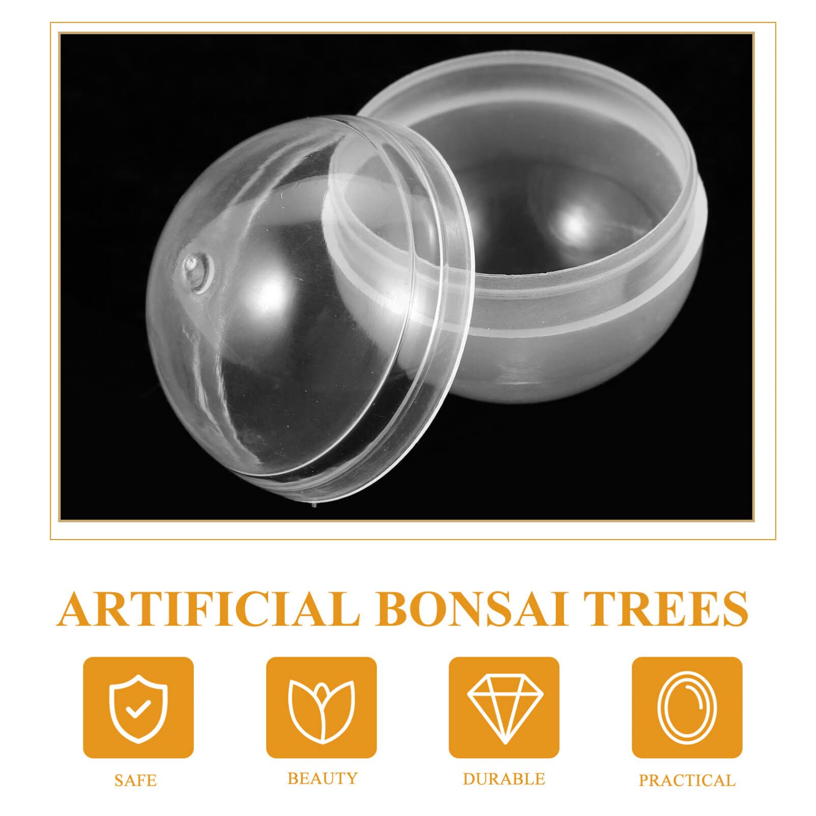 PRETYZOOM 100pcs Shell Tennis Large Xmas Tranparent Bubble Round Clear Gifts Treat Container Bulk Capsule Prize Machine Capsules Small Clear Balls Tiny Refill Child Household Plastic