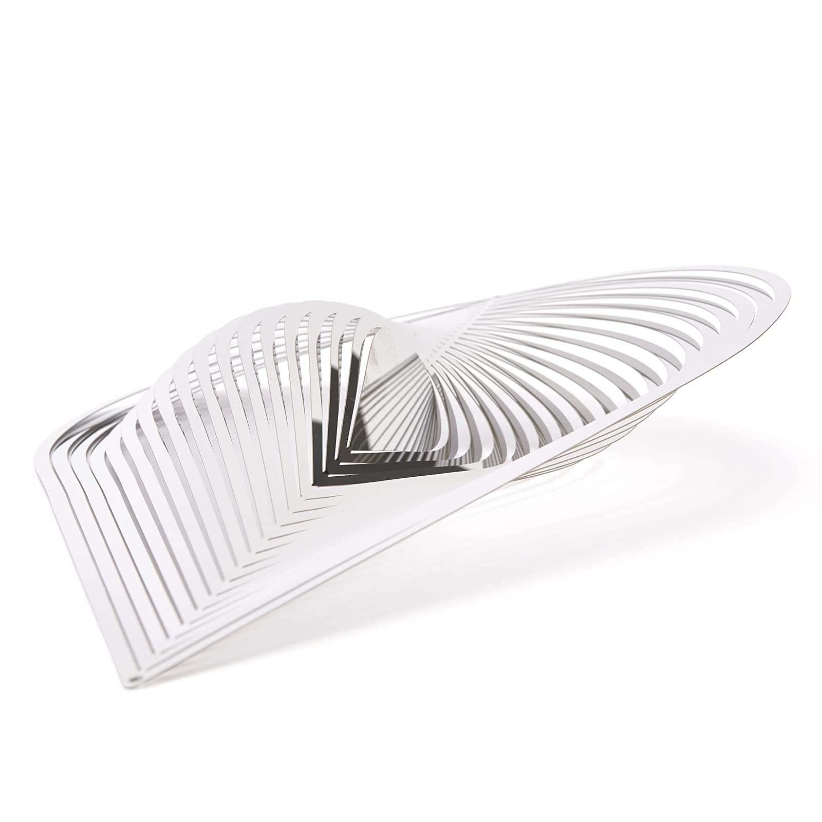Wind Spinner Flowing-Light Effect Courtyard Decorations Made of Stainless Steel House Hanging Decoration 12“x 8“ Spinners with a 360° Rotating Hook (1 pc Water Drop-Silver)
