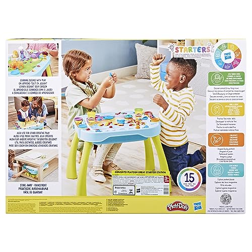 Play-Doh All-in-One Creativity Starter Station Activity Table Playset, Preschool Toys, Starter Sets, Kids Arts & Crafts, Ages 3+