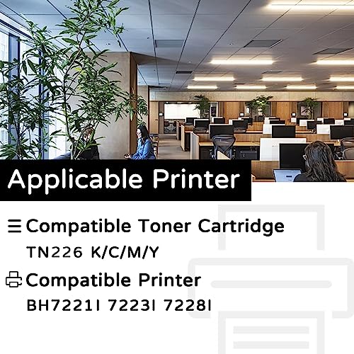 RIOMAN TN226 Toner Cartridge Compatible Replacement for Konica Minolta TN226 to Use with BH7221I 7223I 7228I Toner Printer Black