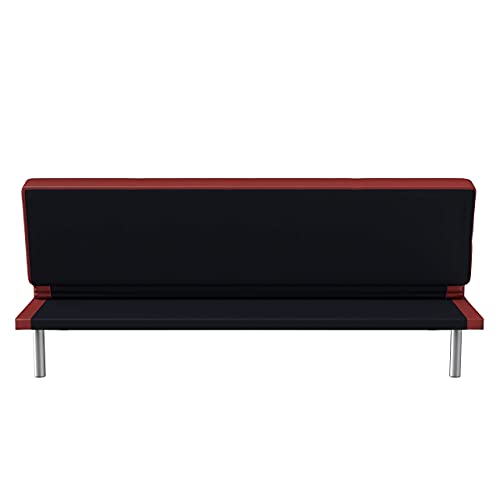 Serta Rane Vegan Leather Futon, Red