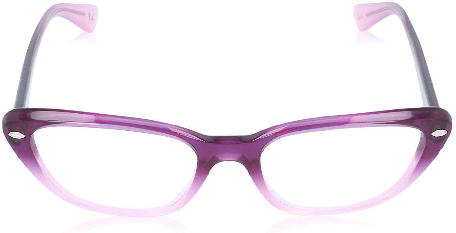 Ray-Ban RX5242 Oval Prescription Eyewear Frames, Violet Faded Opal Pink, 53 mm