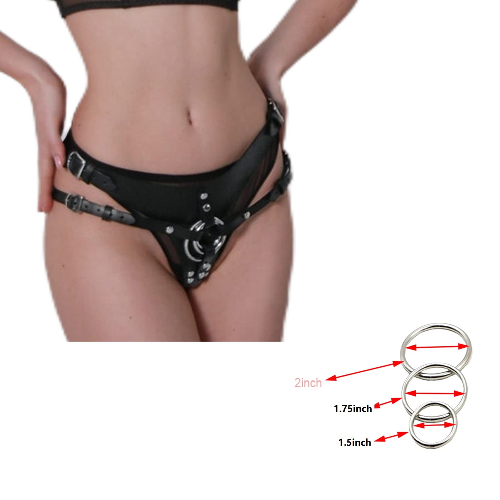 Waist Belt Punk Body Harness Strap Harness Pants Strap Underwear for Men Women Unisex Briefs Black