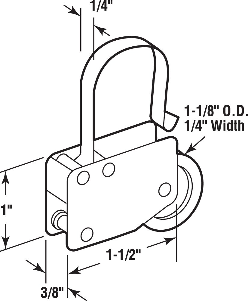 Prime-Line B 713 Screen Door Tension Spring with 1-1/8 In. Nylon Roller (2 Pack)