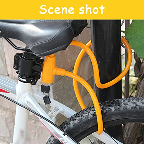 UFFD Bike Lock, Bike Locks Cable Lock,Coiled Secure Keys Bike Cable Lock with Mounting Bracket, 1/2 Inch Diameter (Color : Green, Size : 12MM/120CM)