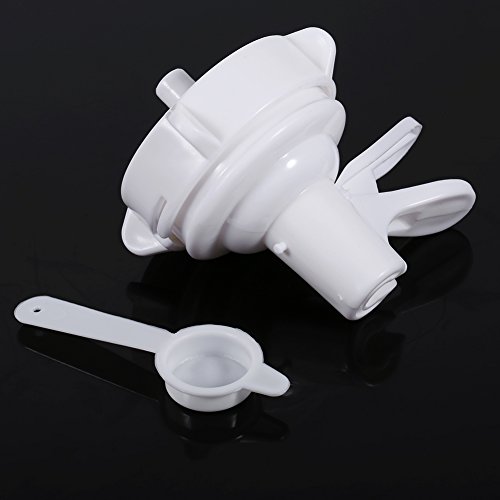 Yosoo Water Dispenser Valve, Plastic Drinking Bottle Top Spigot Water Replacement Bottle Top Valve Faucet Dispenser Simple Device White