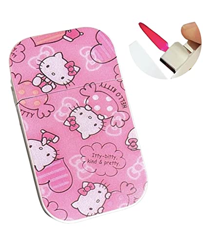 NIVEK Kulomi Lighter Kitty KT Torch Lighter Pink Flame Pocket Refillable Kawaii Cute Windproof Flame (Cat, Rabbit, Melody, Duffy) (A2-Pink Kitty)
