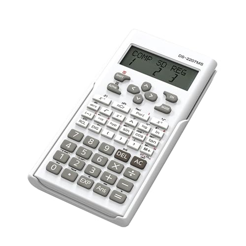 Portable Scientific Calculator 12 Digits Widescreen Multifunctional Exam Tool Students Function Calculator Professionals Two Line Display Calculator Protective Case Scientific Calculator Two-Line L