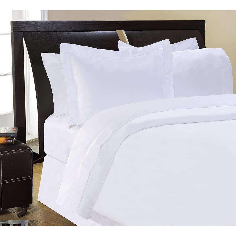 Pointehaven 100% Cotton Sheets California King Size, 500 Thread Count Printed Bed Sheet & Pillowcase Sets, Soft Cotton 4 Piece Bed Sheets Set, Fits Mattress 21 inches Deep Pocket - Ivory