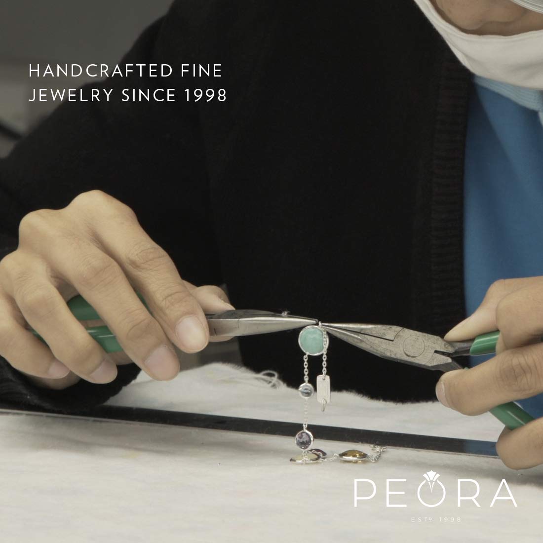 PEORA Simulated Alexandrite Ring in Sterling Silver, Enlightened Eye Design, Round Shape, 6mm, 1 Carat total, Size 8