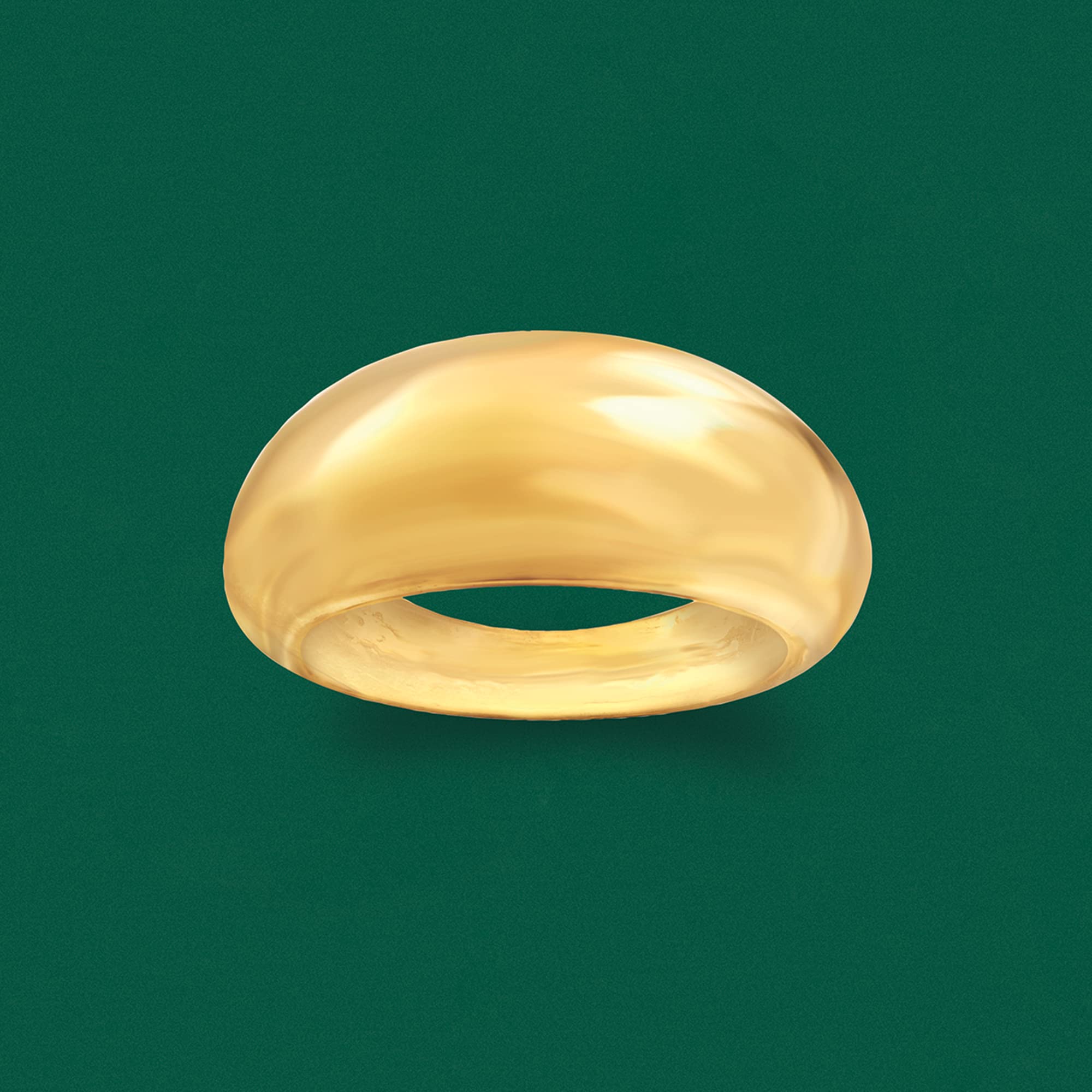 Ross-Simons Italian 14kt Yellow Gold Shiny Dome Ring. Size 8