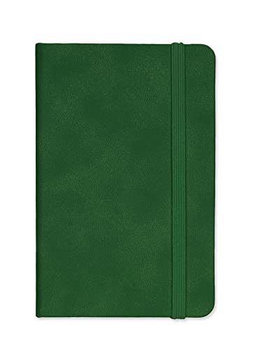 Silvine A6 Executive Hardback Notebook/Journal Green. 160 Lined Pages of 90gsm Premium Ivory Paper