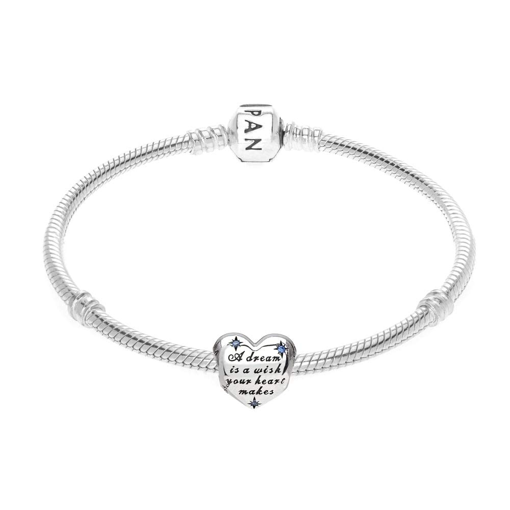 PANDORA Women's Disney Cinderella Heart Silver Charm - 791593CFL