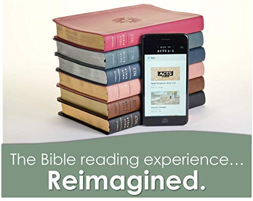 NLT Thinline Reference Holy Bible (Red Letter, LeatherLike, Brushed Pink): Includes Free Access to the Filament Bible App Delivering Study Notes, Devotionals, Worship Music, and Video
