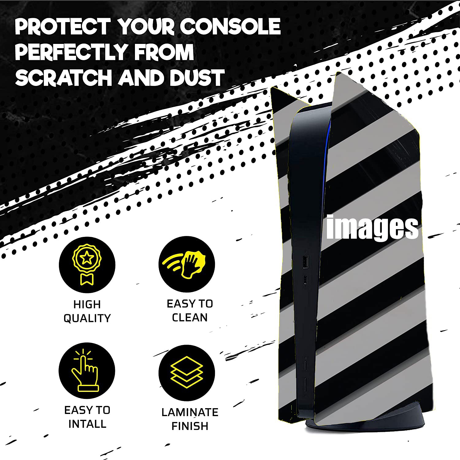 rilixuy Games Skin Stickers Cover for Playstation 5 Console,Ps5 Dualsense Controller Decal,Durable,Scratch Resistant,Bubble-Free,Compatible with Playstation 5 Disk-god-8