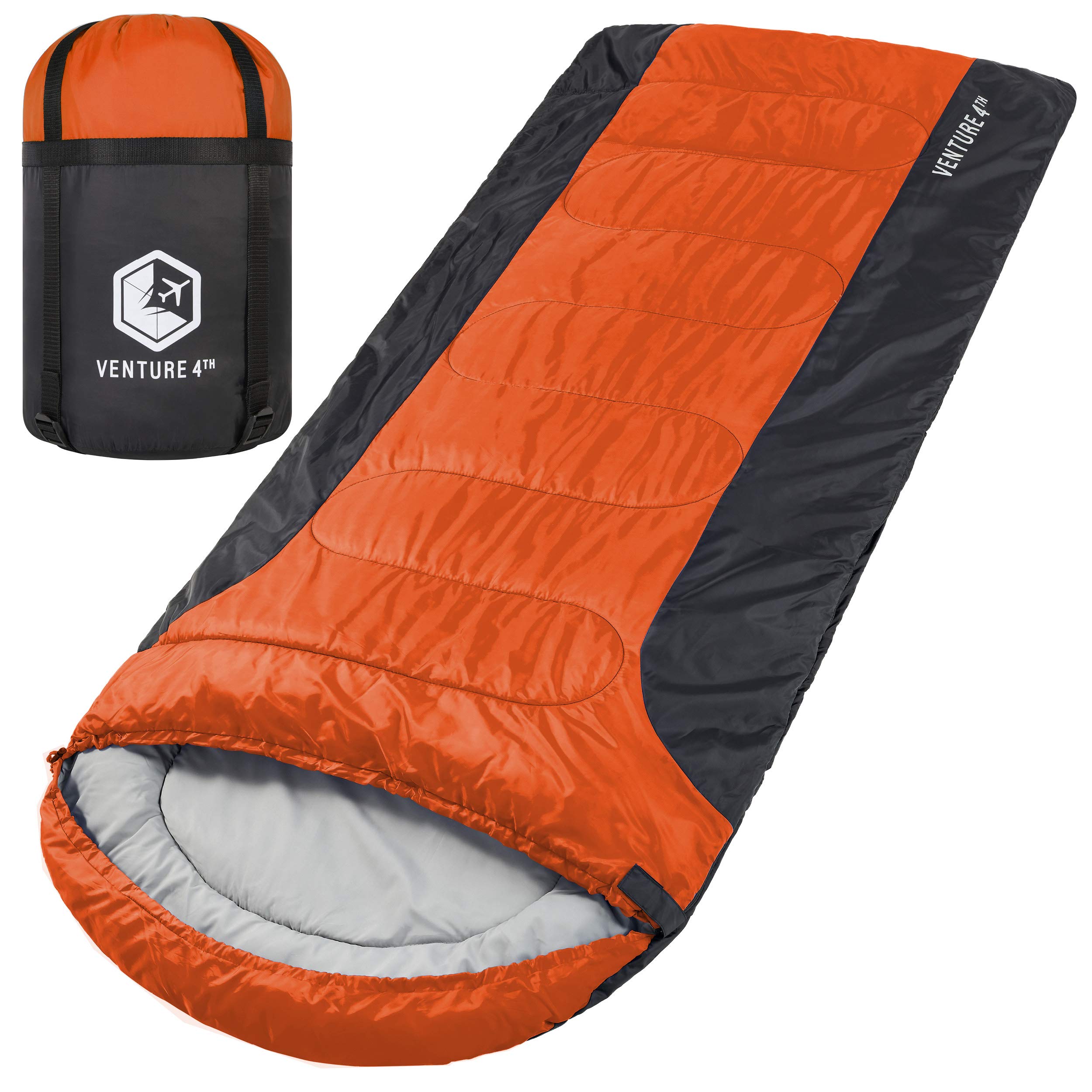 VENTURE 4TH Backpacking Warm Sleeping Bag with Self Inflating Sleeping Pad for Adults & Kids β Ideal for Hiking, Camping & Outdoor Adventures