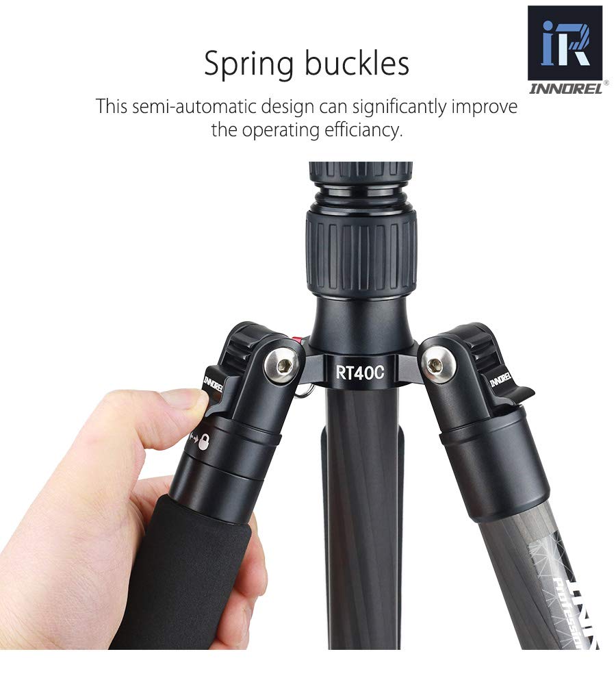 RT40C Professional Carbon Fiber Tripod for Digital Camera tripode Suitable for Travel Series Camera Stand