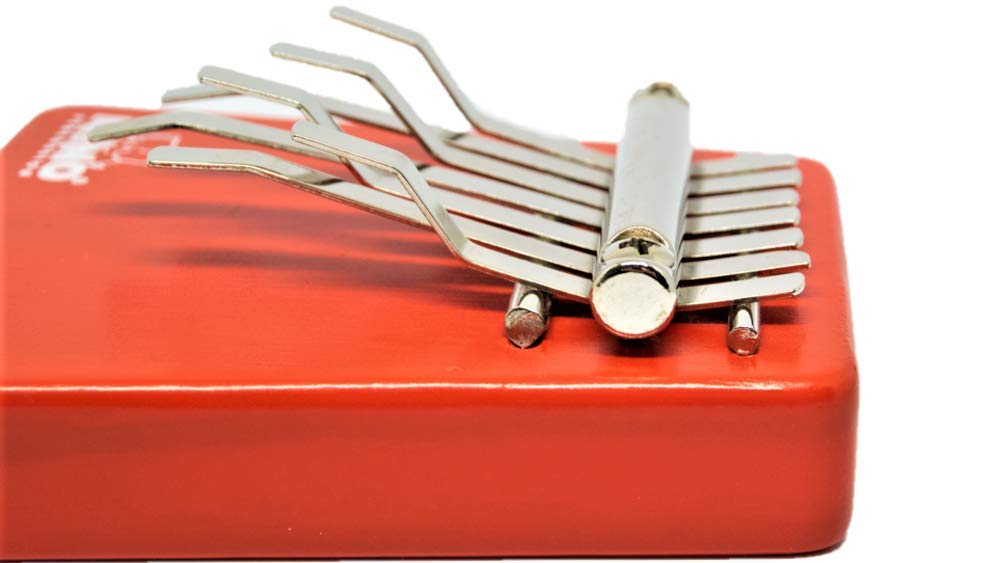Nino Percussion Kids' Kalimba with Five Chrome Plated Steel Keys, Medium Size-NOT Made in China-Radiata Pine, for Classroom Music or Playing at Home, 2-Year Warranty (NINO964R)