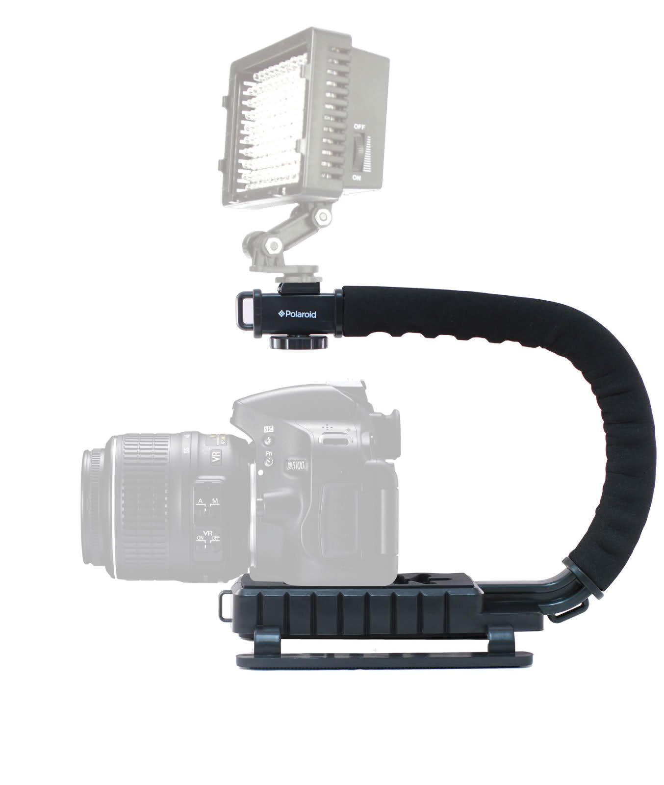 Polaroid Sure-Grip Professional Camera / Camcorder Action Stabilizing Handle Mount For The Olympus Evolt