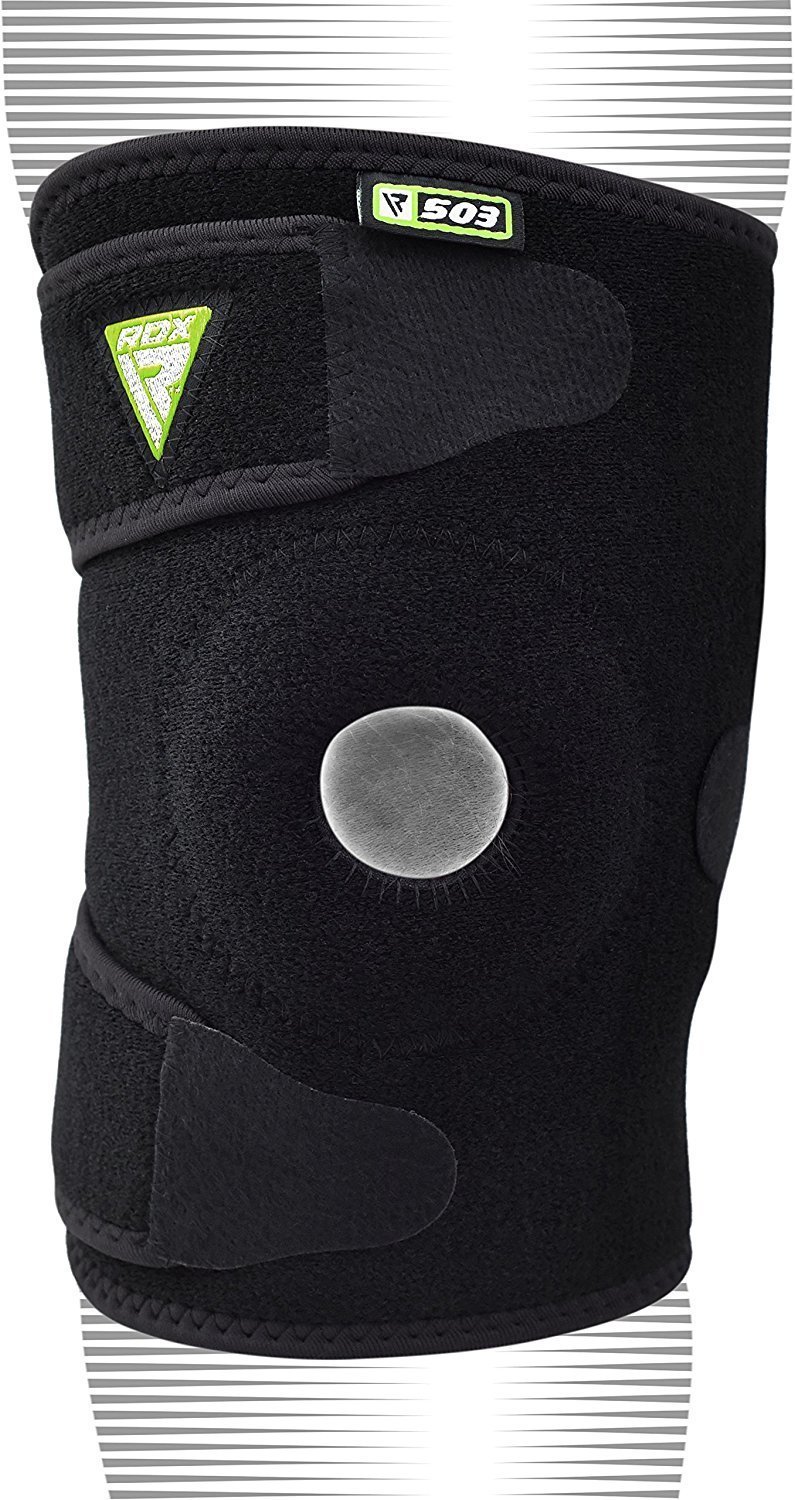 RDX Knee Support Brace Elasticated Compression for Joint Pain Relief, Open Patella Guard for Meniscus Tear, Adjustable Protector for Sports Workout. SOLD AS SINGLE ITEM