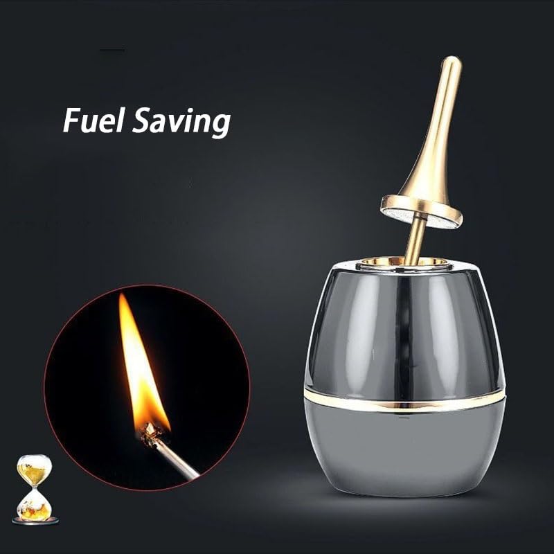 Permanent Match Lighter, Rechargeable Refillable Kerosene Lighter, Desktop Lighter, for Cigarettes, Gift Collection (Color : C3)