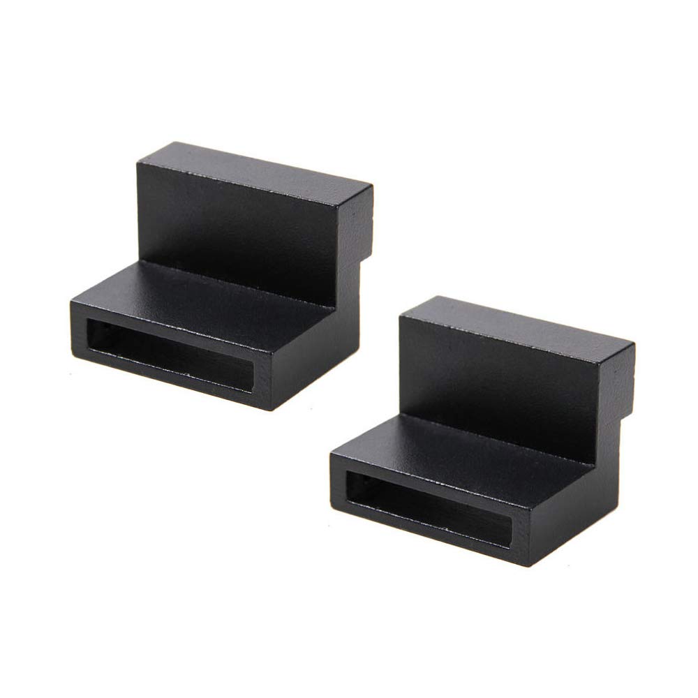 PeggyHD Barn Door Stopper for Track Sliding Door Hardware Flat Rail Roller Stop Limit Device Black 2pcs Set